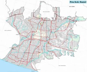 Peta Kabupaten Bantul Yogyakarta HD Terbaru Lengkap dan Gambarnya