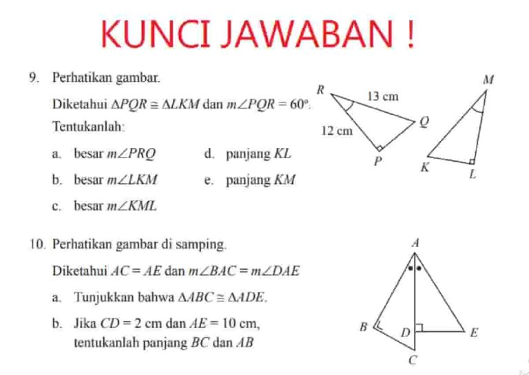 Diketahui AC = AE dan m∠BAC = m∠DAE Tunjukkan Bahwa
