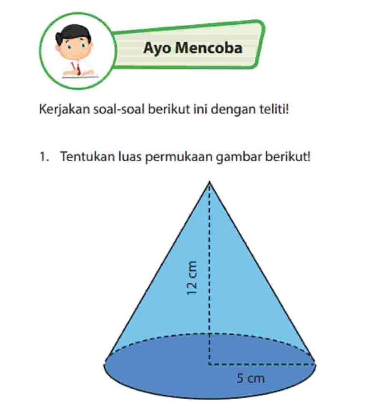 Diameter Kerucut 28 Cm Garis Pelukisnya 20 Cm Hitung Luas Permukaannya